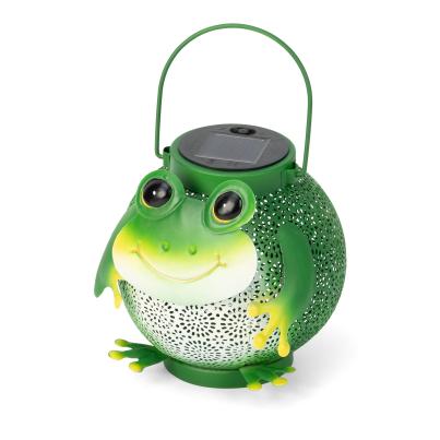 LED-Solar-Metallleuchte Frosch | 123.live